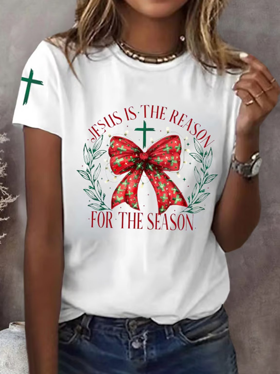 Women's Jesus Is The Reason Print T-Shirt - GullClothes