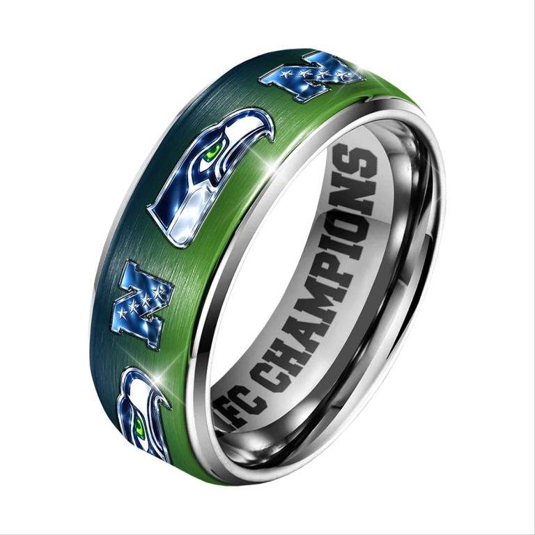Seahawks 2026 NFC Champions Silver Tungsten Ring - GullClothes